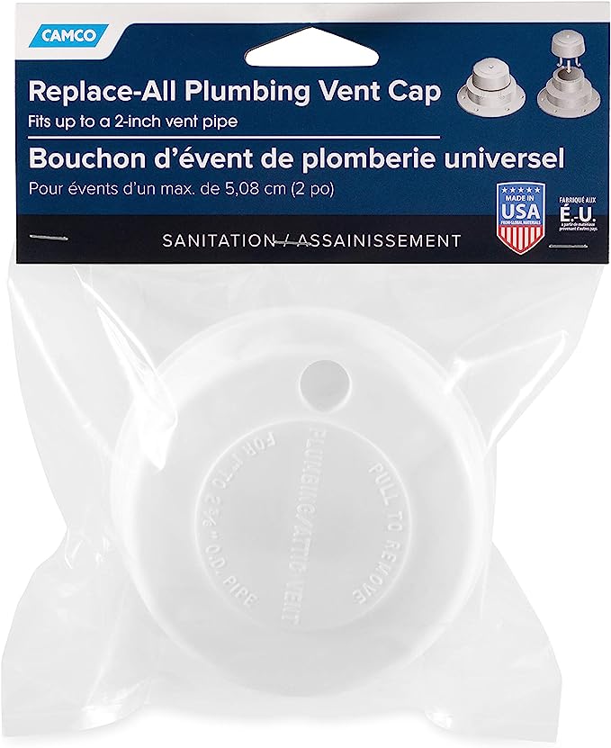 Replace-All Plumbing Vent Cap Polar White | Solo RV