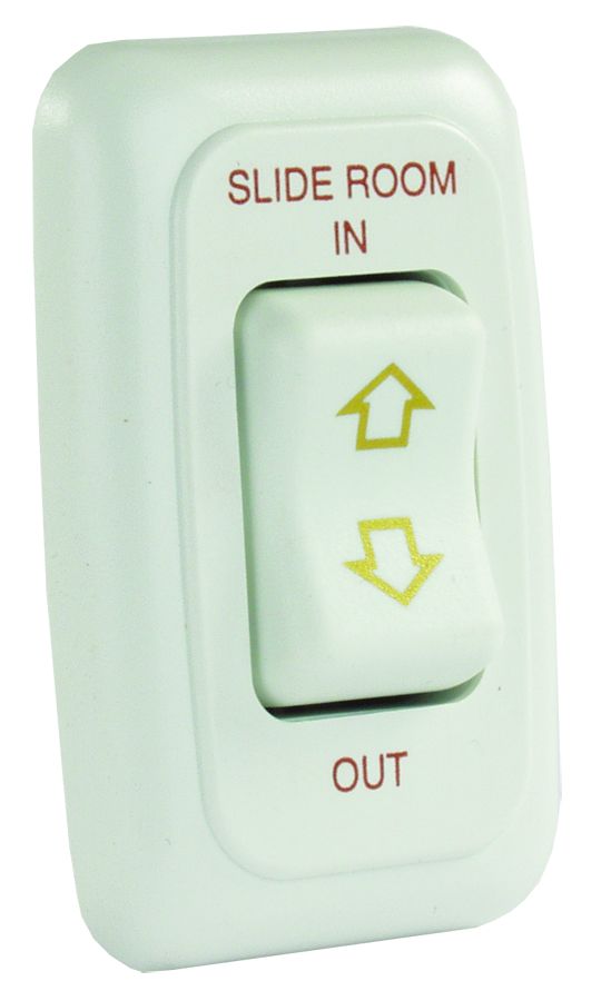 SINGLE SLIDE-OUT SWITCH ASSEMBLY W/BEZEL, WHITE | Solo RV